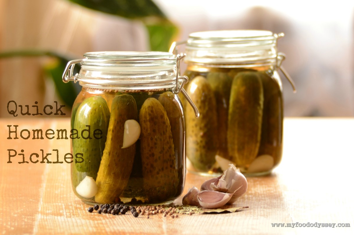 Quick Homemade Pickles [Recipe] | My Food Odyssey